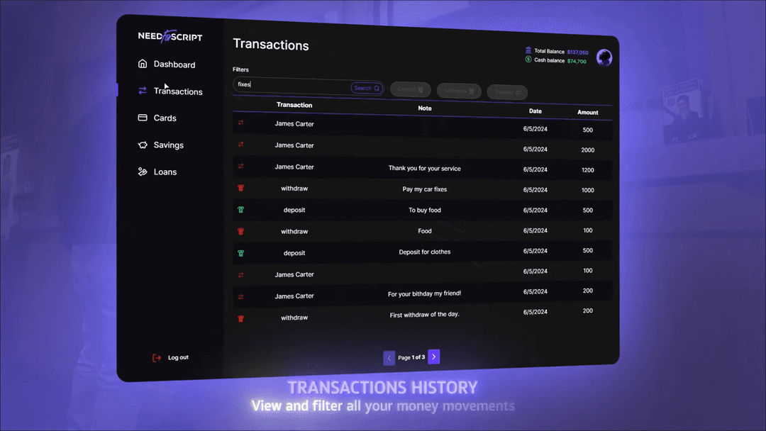 FiveM Banking Script | ESX QBCore QBox OXCore | Loans Tax Credit Cards