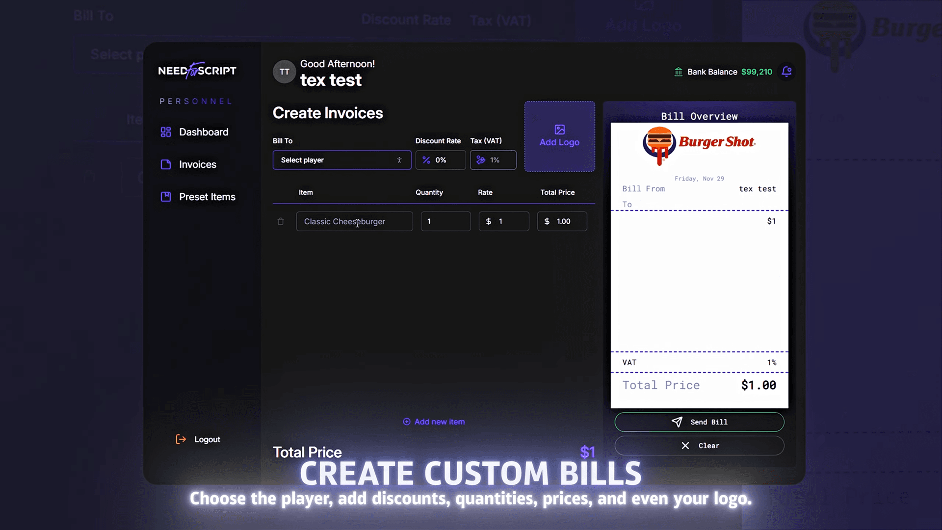 Fivem Billing - NeedForScript