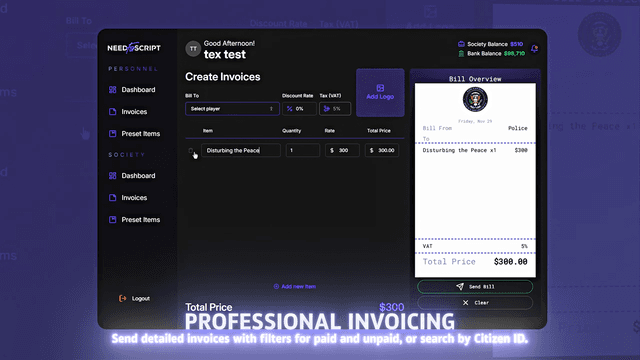 Fivem Billing - NeedForScript