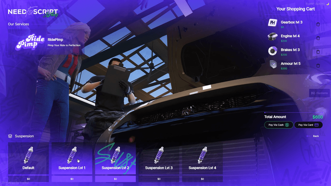 FiveM Customs Script | Vehicle Tuner | ESX QBCore QBox OXCore | Car ...