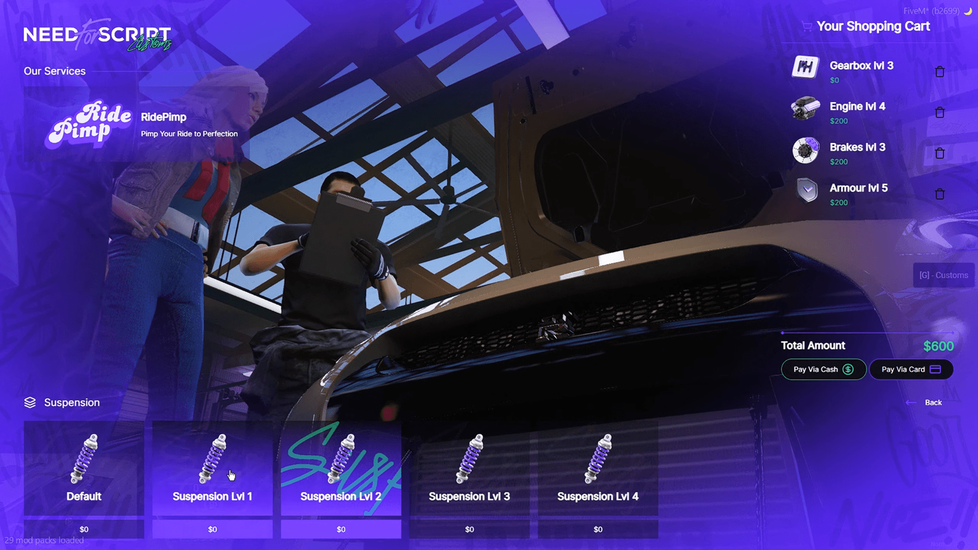 FiveM Customs Script | Vehicle Tuner | ESX QBCore QBox OXCore | Car Modification