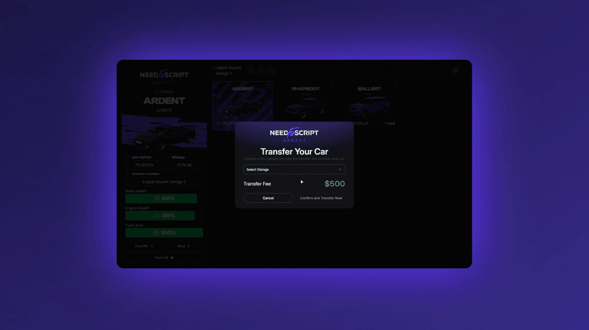 FiveM Garage Script | Police Garage | ESX QBCore QBox OXCore | Vehicle ...