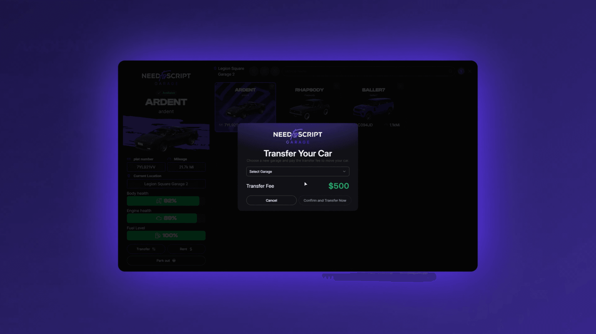 FiveM Garage Script | Police Garage | ESX QBCore QBox OXCore | Vehicle ...
