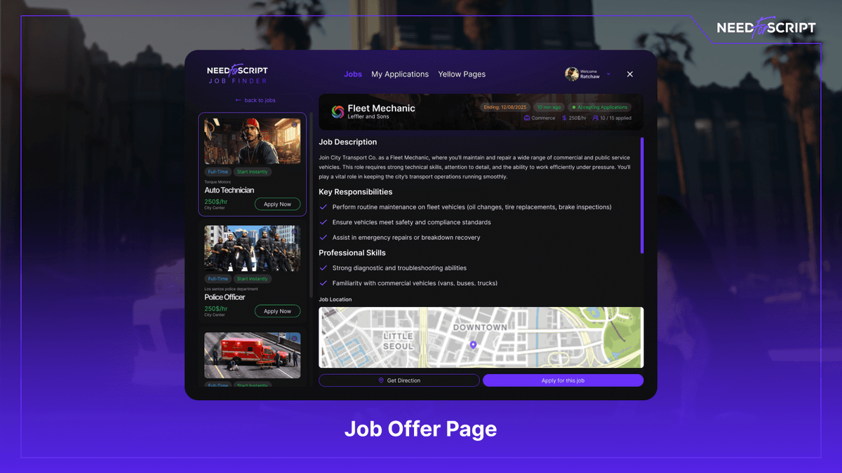 FiveM Jobs Script | Job Management + Yellow Pages | ESX QBCore QBox