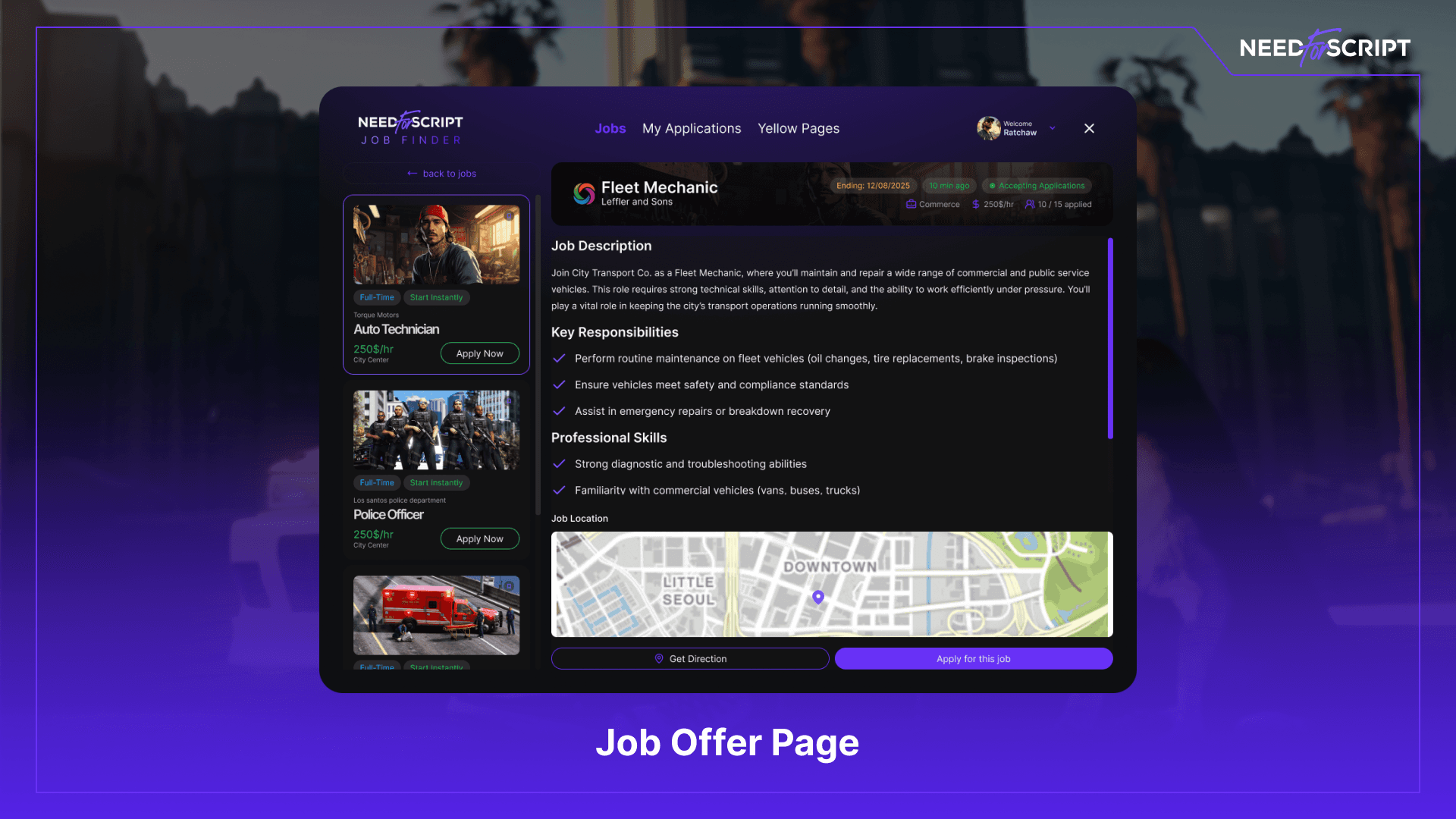 FiveM Jobs Script | Job Management + Yellow Pages | ESX QBCore QBox