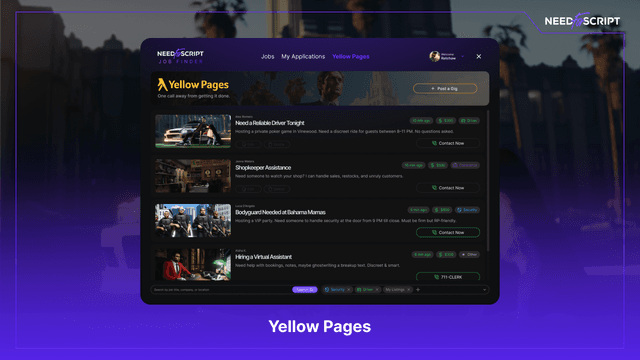 FiveM Jobs Script | Job Management + Yellow Pages | ESX QBCore QBox